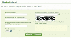 Como gerar o Código de Acesso no Portal do Simples Nacional